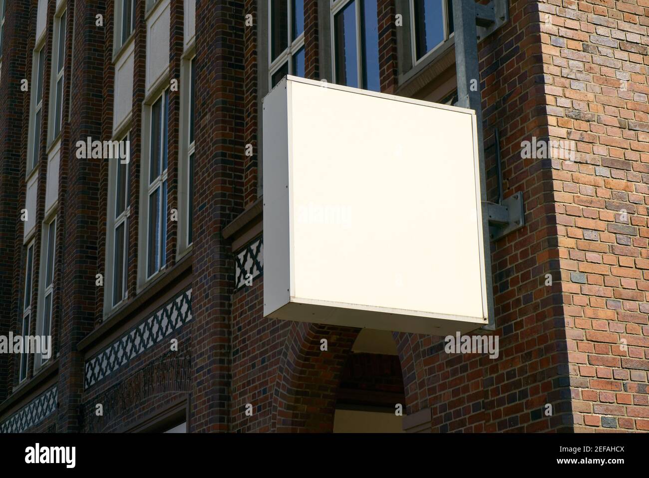 Signboard Mock-Up Template on Building for Office or Restaurant Stock ...