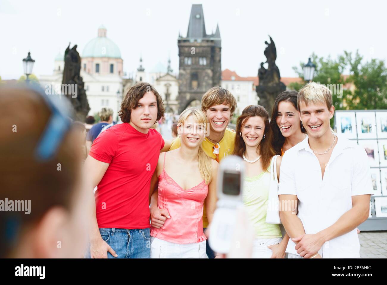 Group of people posing for a photograph Stock Photo - Alamy