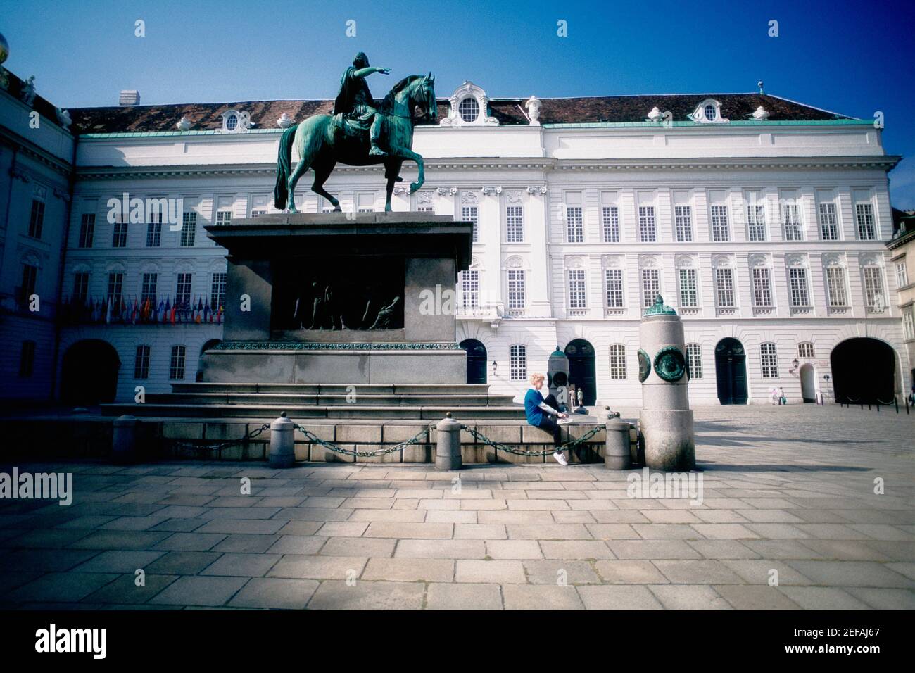 Statue in front of a building, Josefsplatz, Vienna, Austria Stock Photo ...