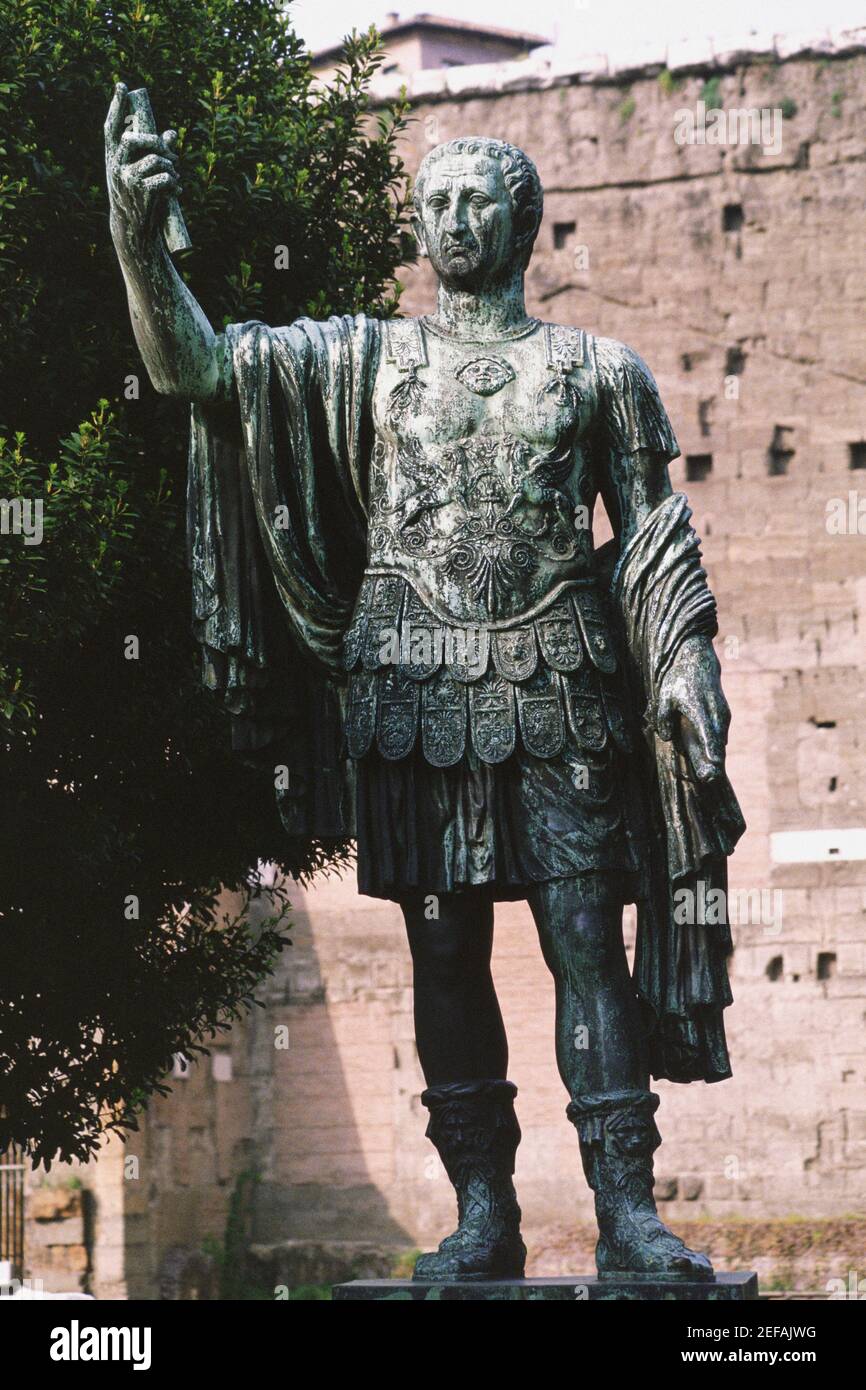Close-up of a statue, Augustus Caesar statue, Rome, Italy Stock Photo ...