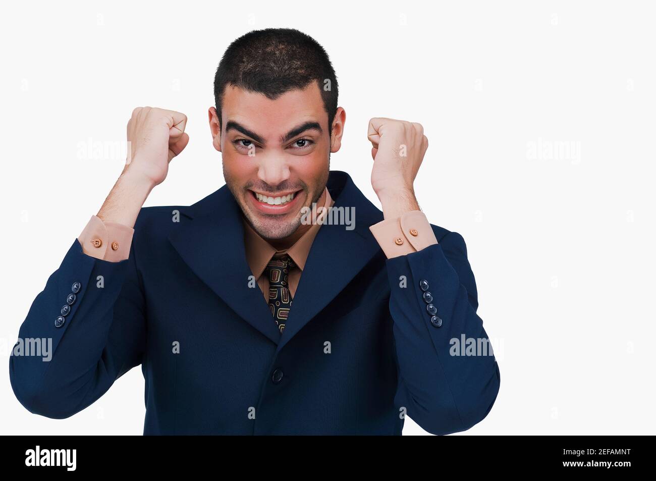 Portrait businessman in excitement hi-res stock photography and images ...