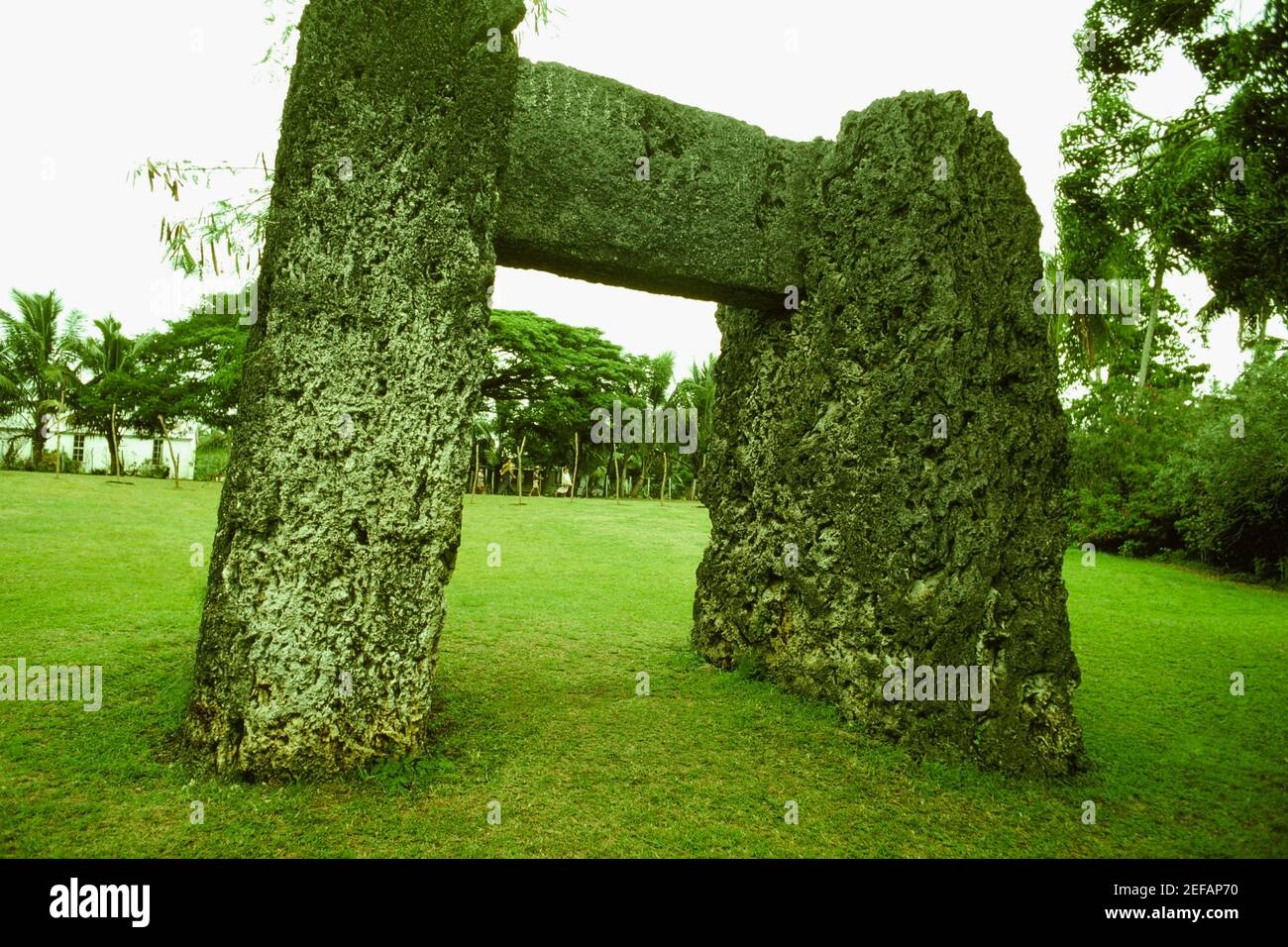 Close-up of a stone structure, Trilithon, Tonga Stock Photo - Alamy