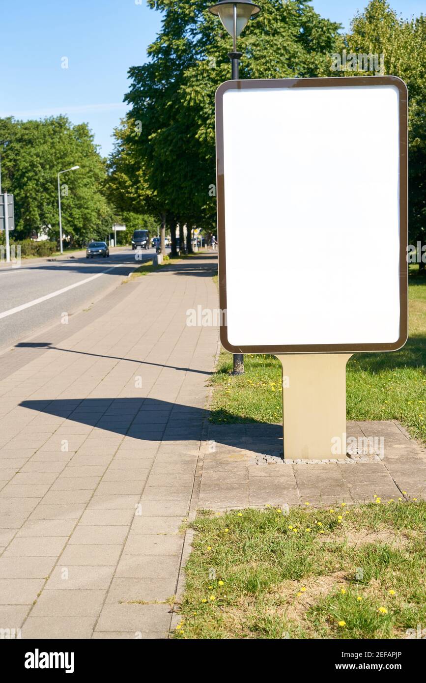 Sidewalk ad advertising advertisement poster hi-res stock photography ...