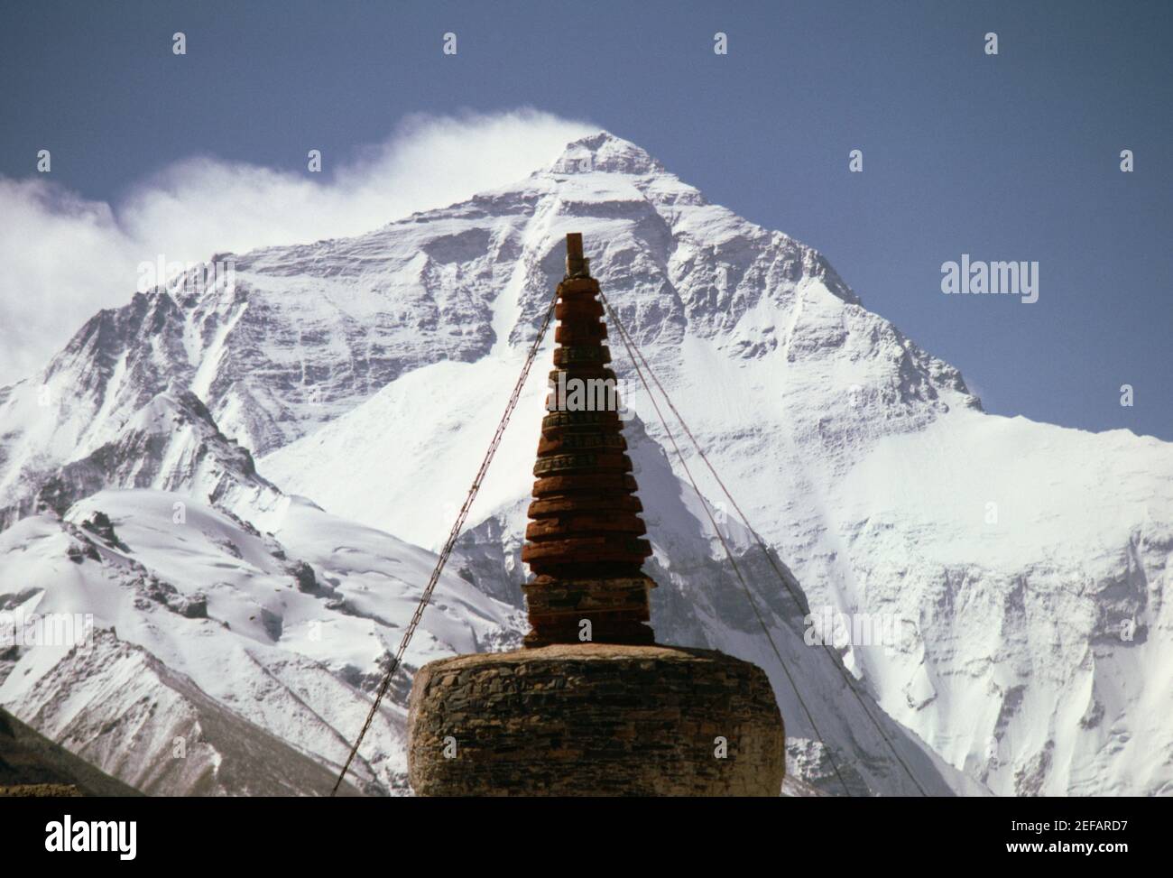 High section view of the stupa of a monastery, Rongbuk Monastery, Mt ...