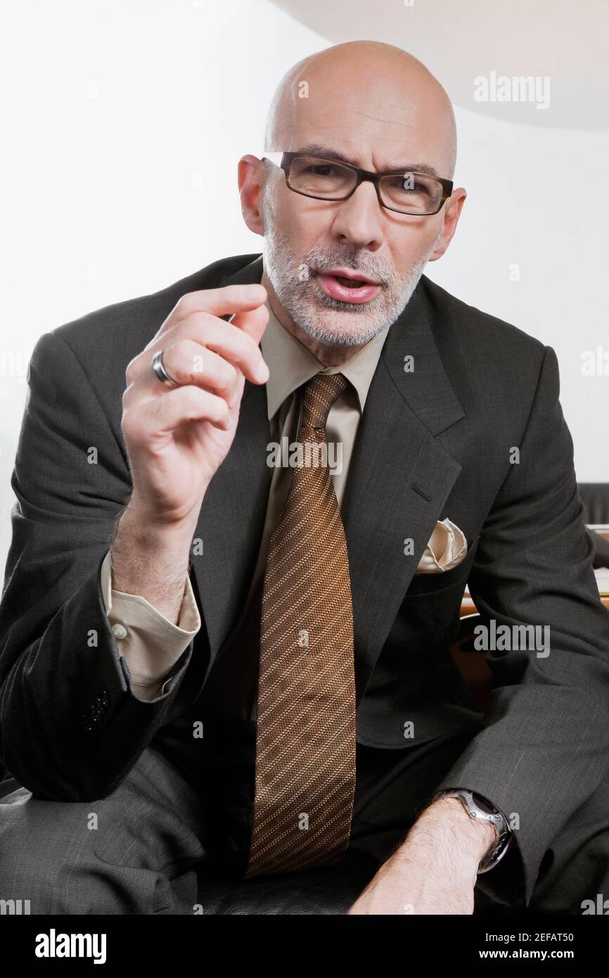 Brainstorming mature adult businessman thinking hi-res stock ...