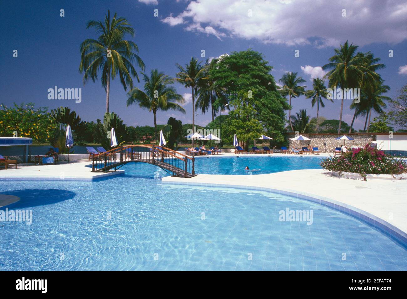 Swimming pool of a hotel, Inya Lake Hotel, Yangon, Myanmar Stock Photo ...