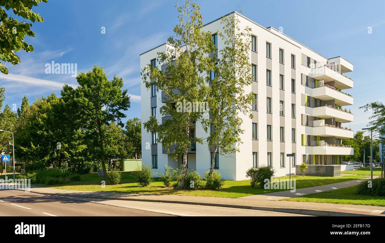 Modern residential building in the countryside hi-res stock photography ...
