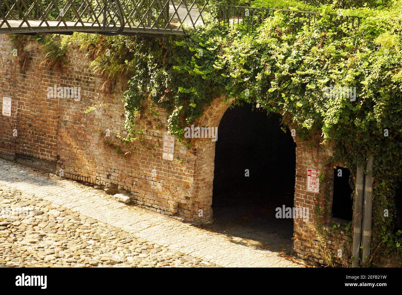 High angle view of an arch of a building, Savannah, Georgia, USA Stock ...