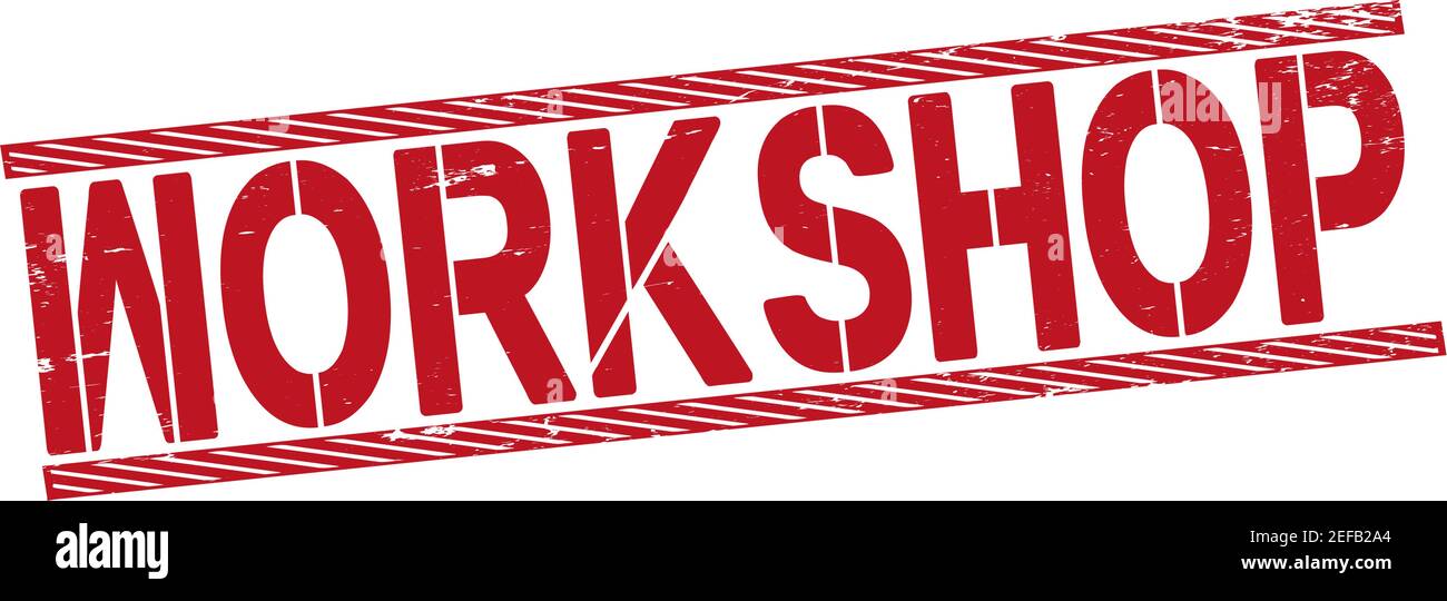 Workshop red stamp text on white on white Stock Vector Image & Art - Alamy