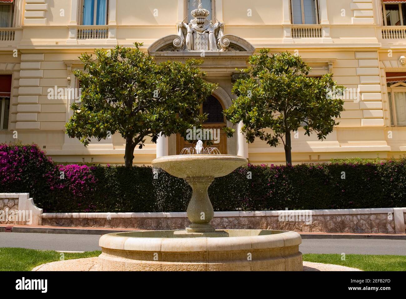 Fountain in front of a building, Monte Carlo, Monaco Stock Photo - Alamy