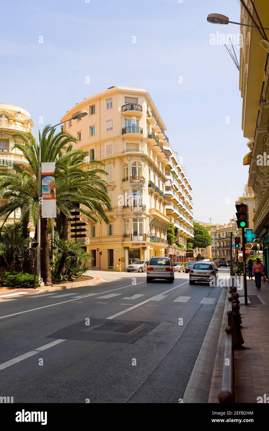 Cars moving on a road in a city, Monte Carlo, Monaco Stock Photo - Alamy