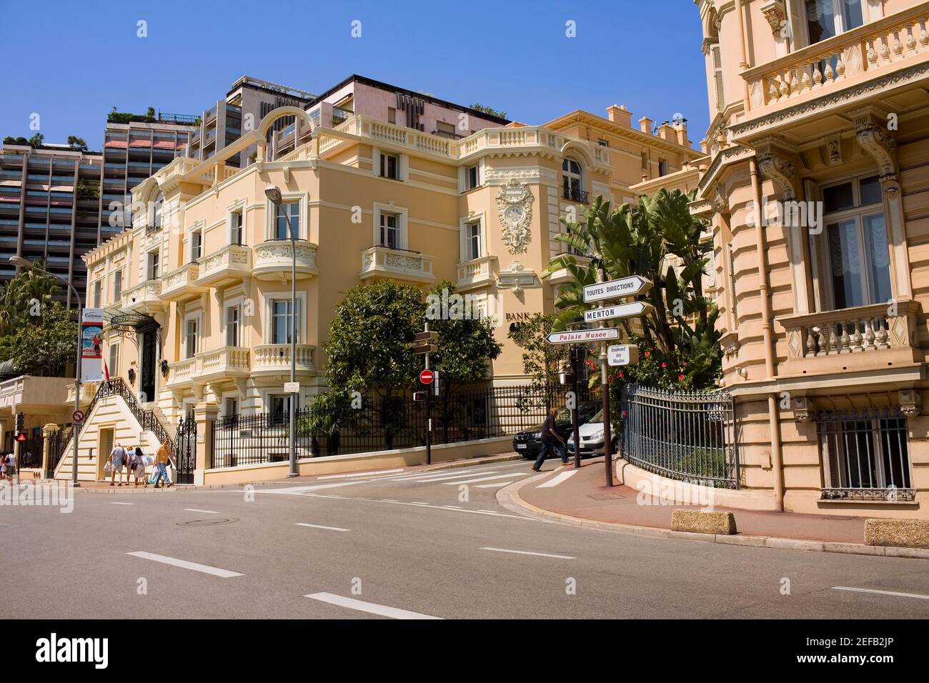 Buildings along a road, Monte Carlo, Monaco Stock Photo - Alamy