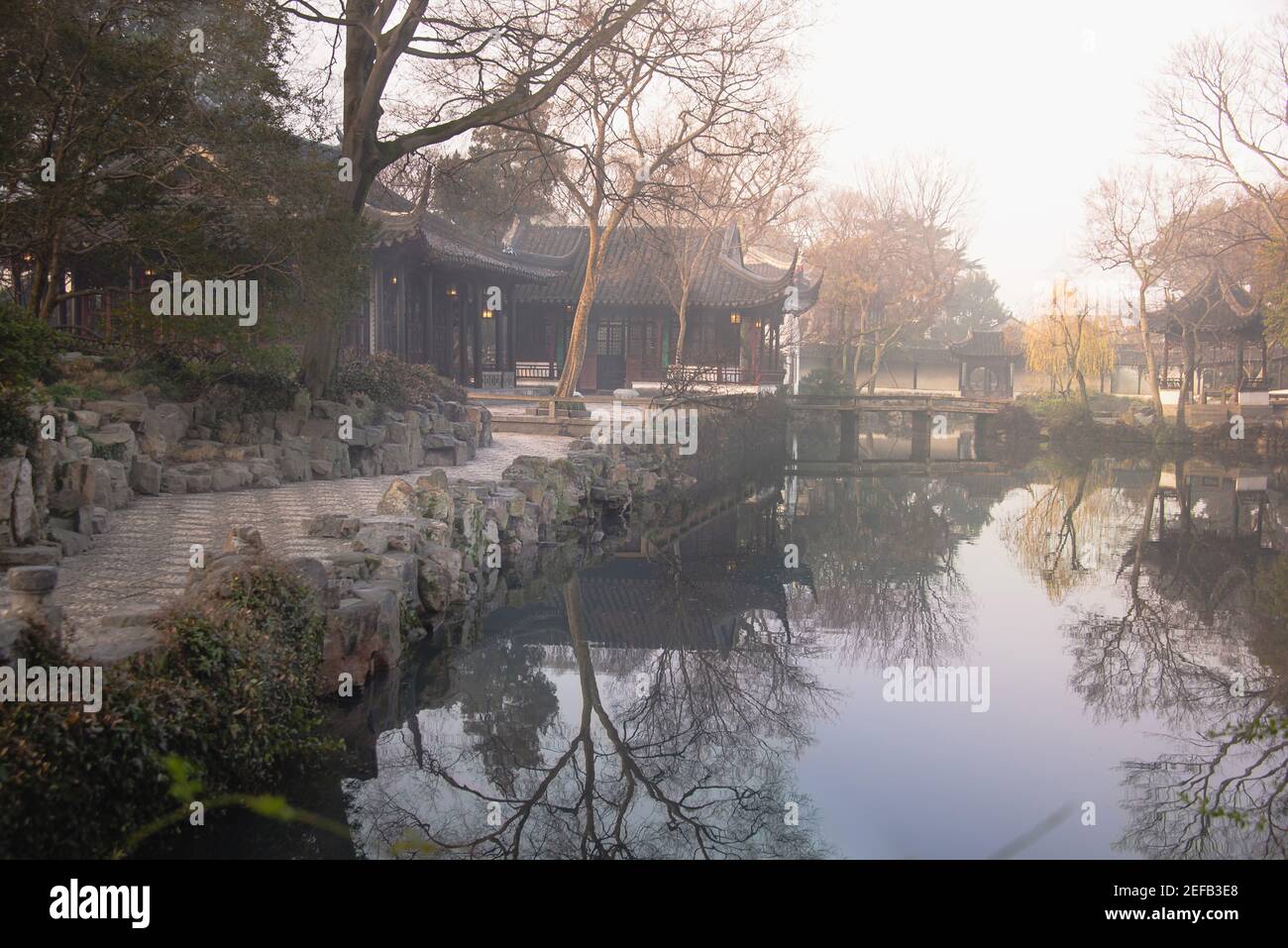 Traditional chinese garden fog hi-res stock photography and images - Alamy