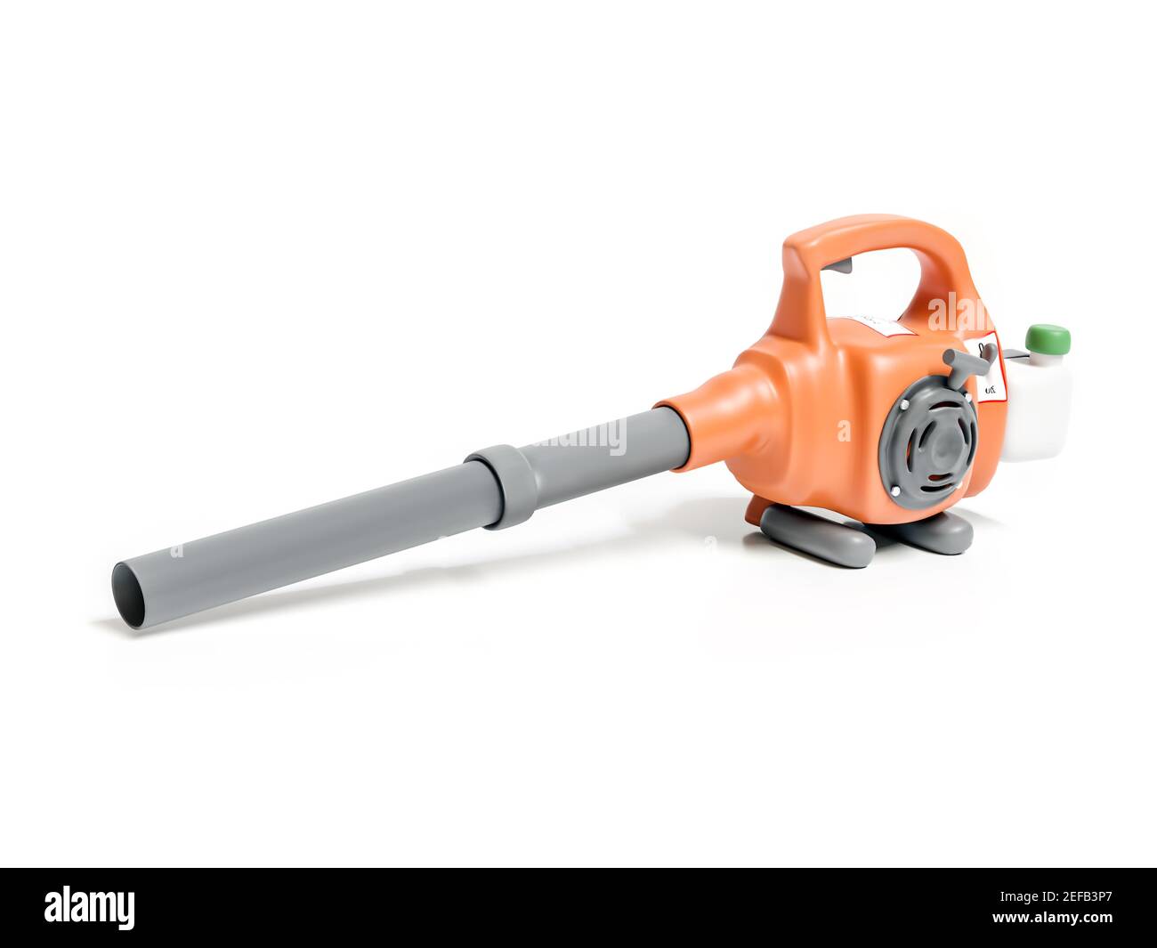 Portable leaf blowing machine shot on white background Stock Photo - Alamy