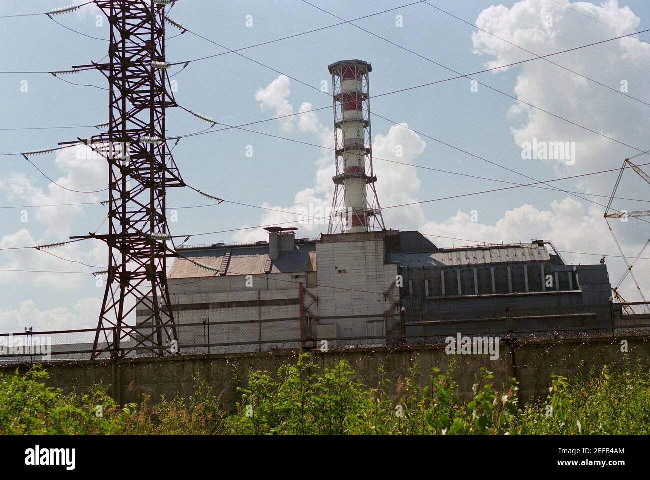 The Chernobyl Nuclear Power Plant, where exploded nuclear reactor ...