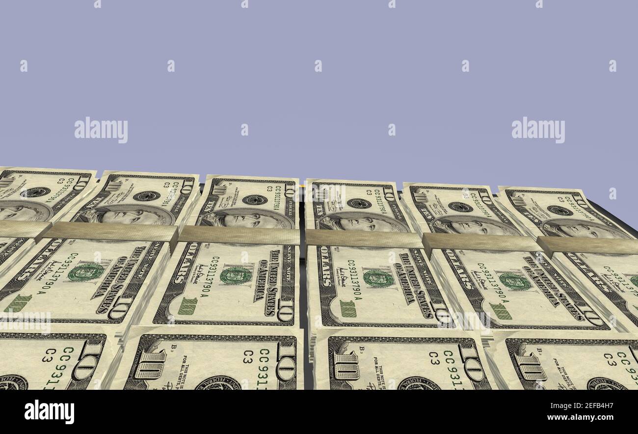 Bundle ten dollar bills hi-res stock photography and images - Alamy