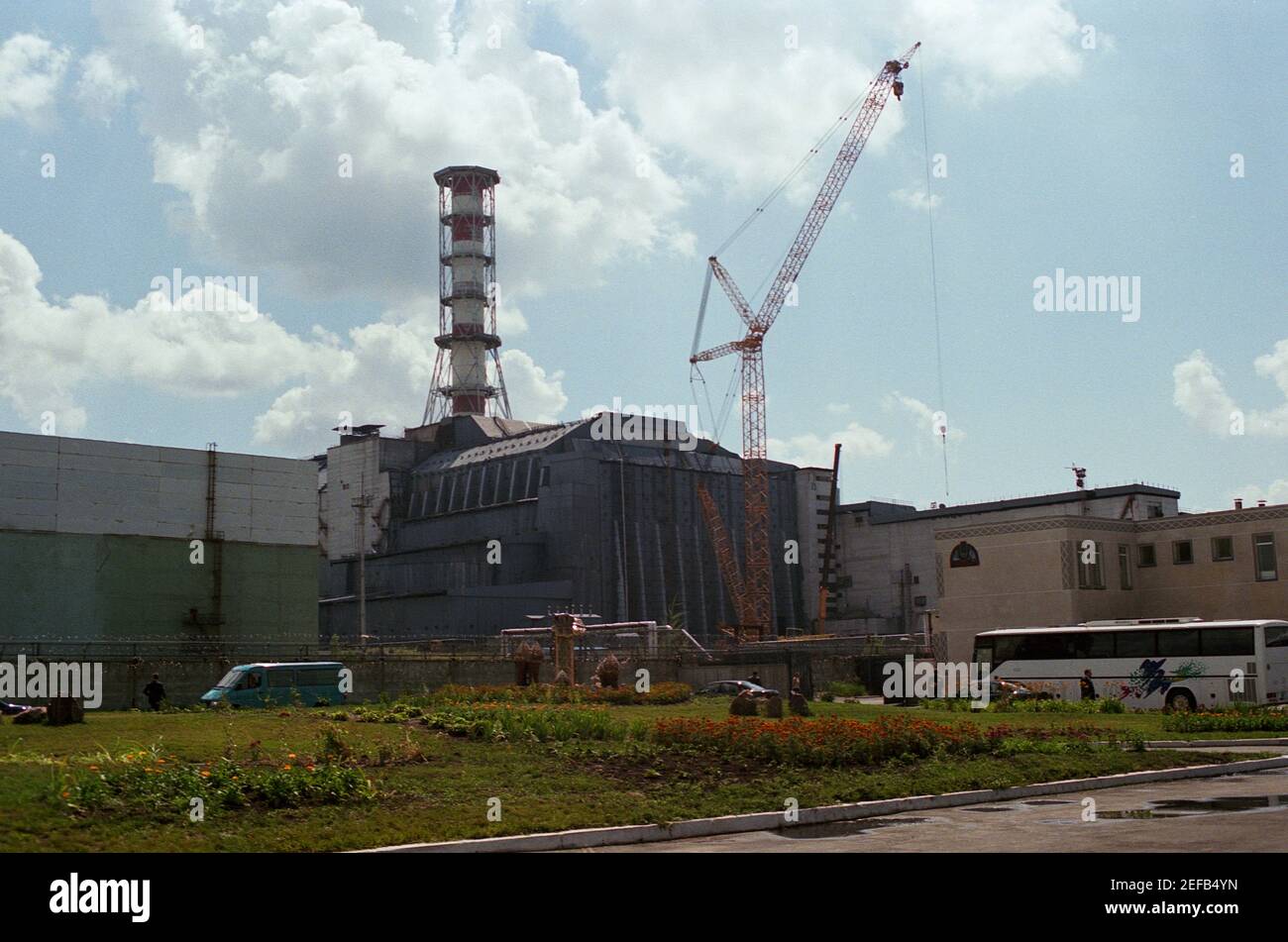 The Chernobyl Nuclear Power Plant, where exploded nuclear reactor ...