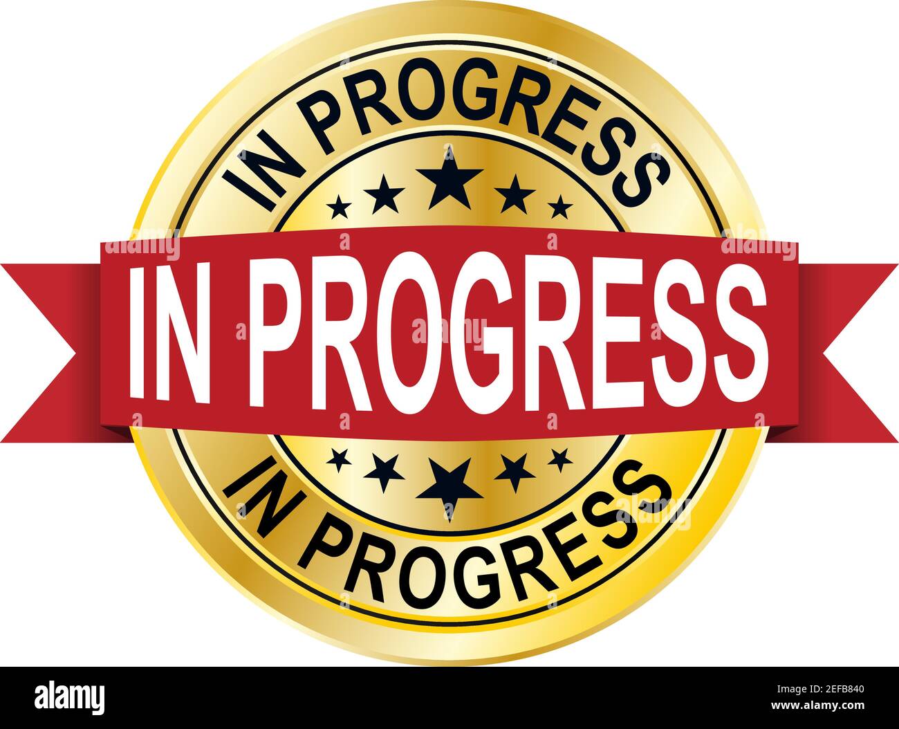 in progress Business graph icon on black with gold button. Vector ...