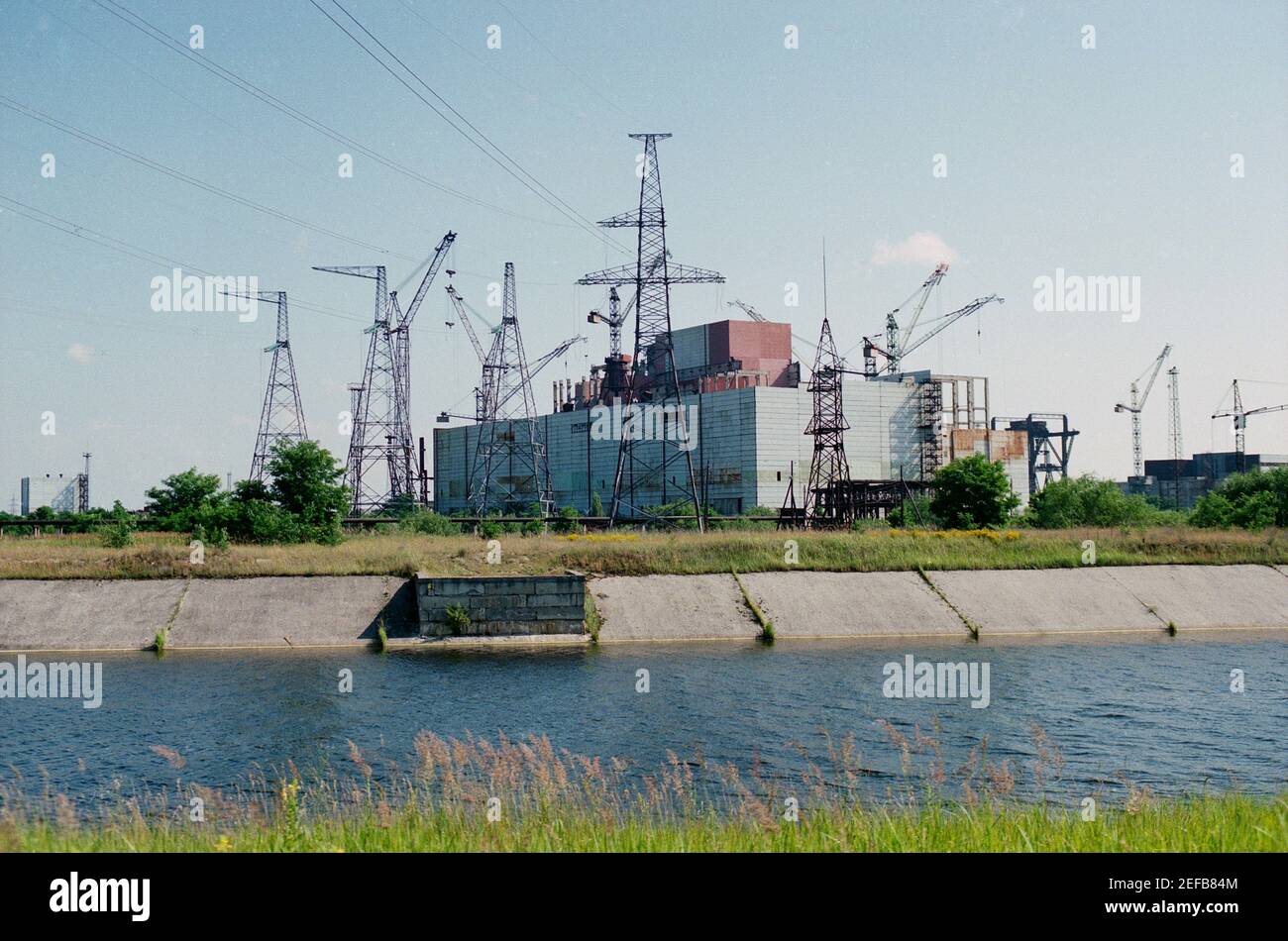 The Chernobyl Nuclear Power Plant, where exploded nuclear reactor ...