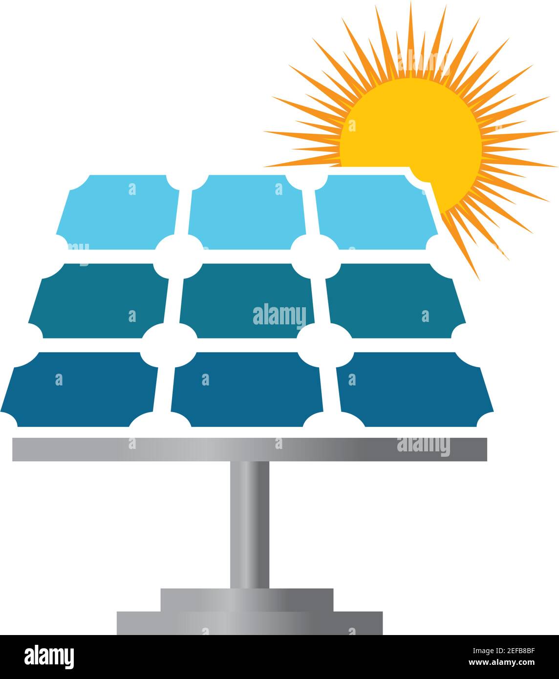 Solar panel logo illustration design Stock Vector Image & Art - Alamy