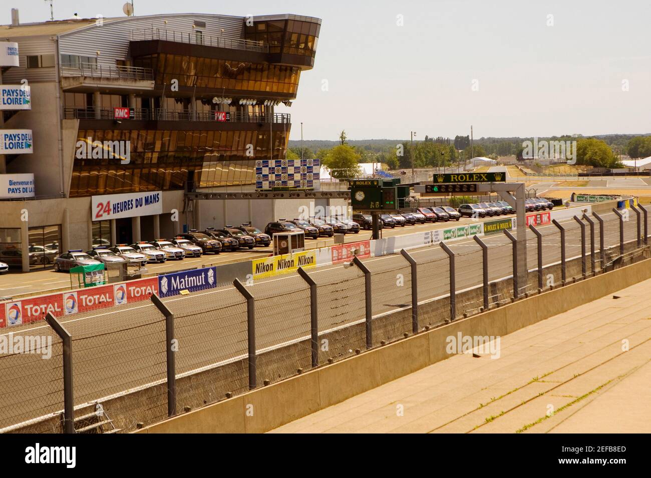 Cars in front of a stadium, Le Mans, France Stock Photo - Alamy