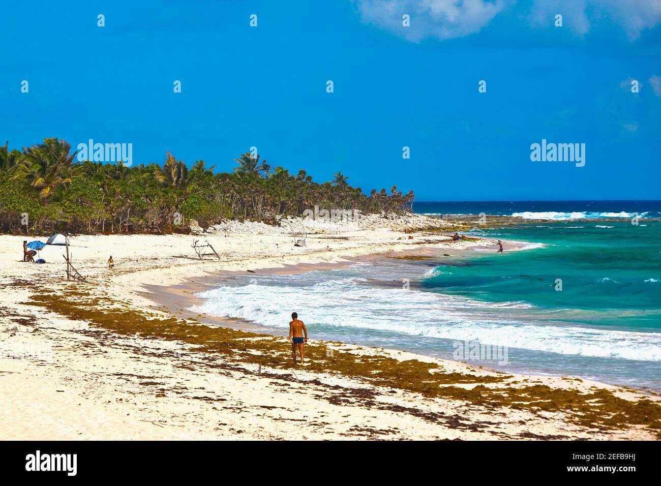 Tourist on the beach, Tulum, Quintan Roo, Mexico Stock Photo - Alamy