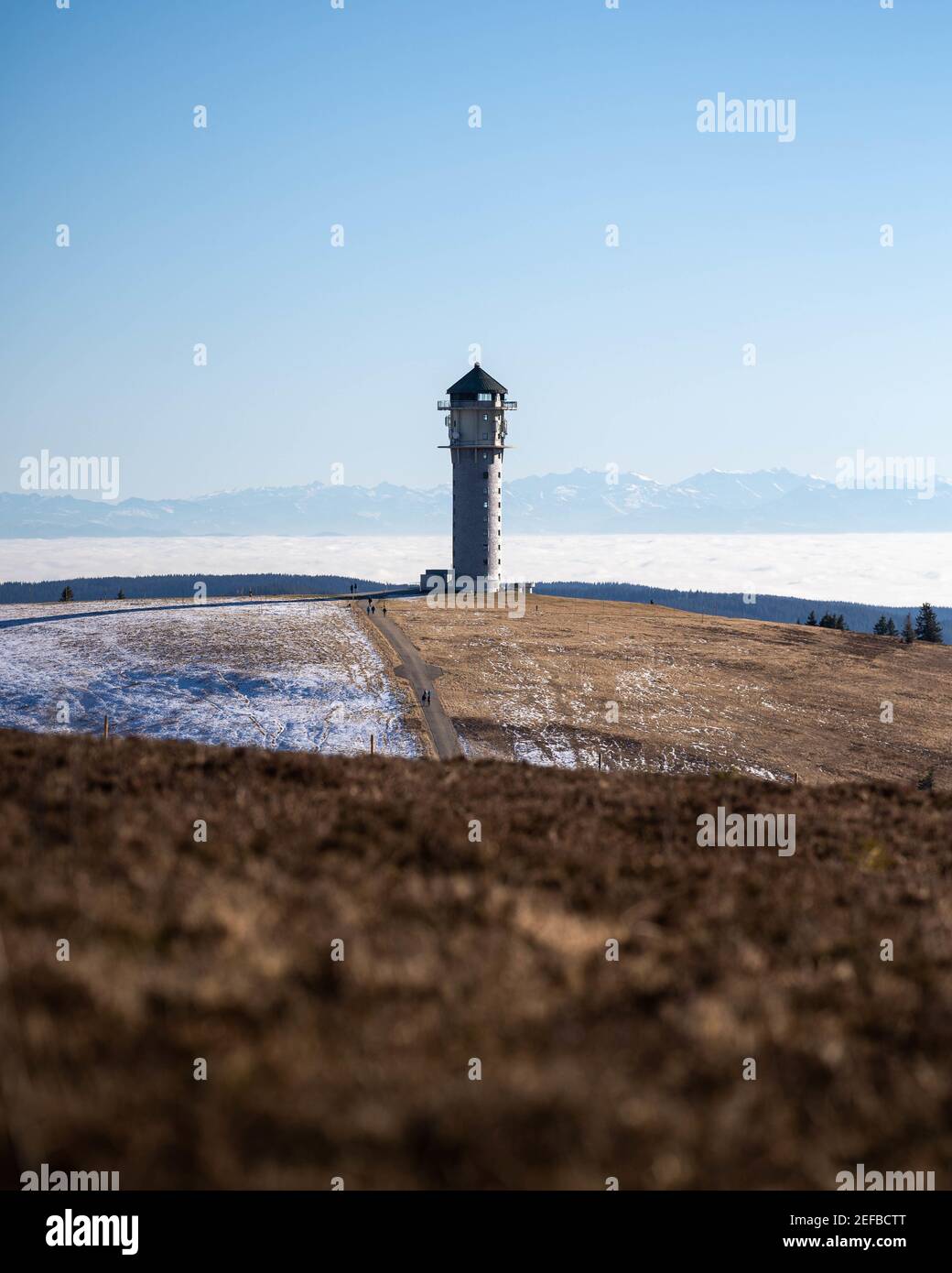 Vertical shot of the Feldberg Tower in Germany Stock Photo - Alamy