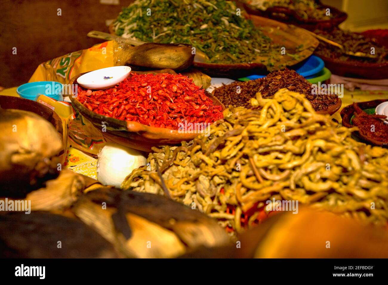 Spices at a market stall, Xochimilco, Mexico Stock Photo - Alamy