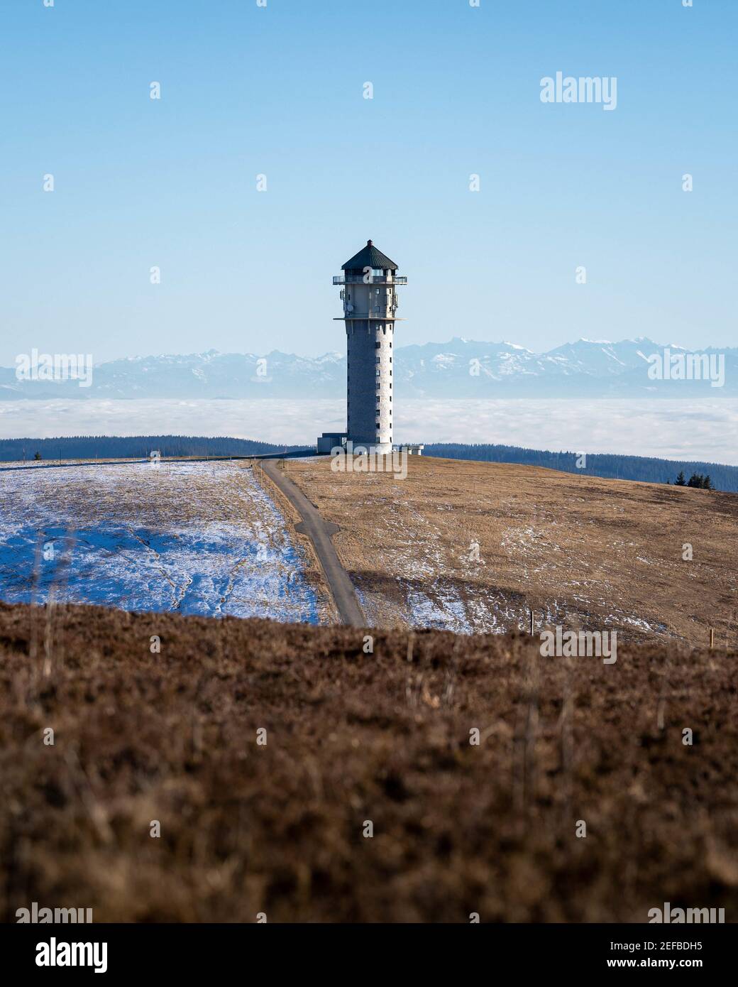 Vertical shot of the Feldberg Tower in Germany Stock Photo - Alamy