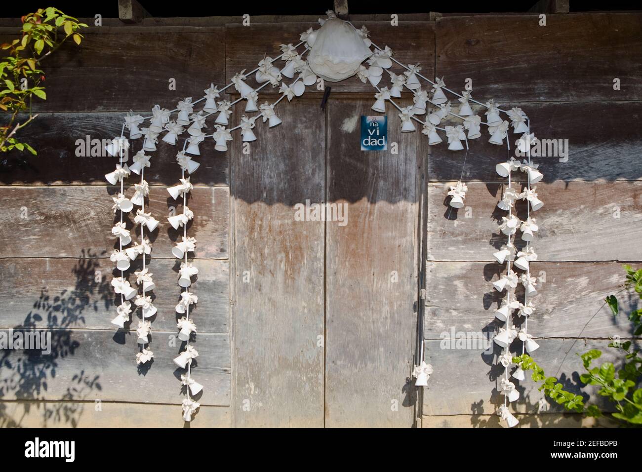 Sea shells decoration on a door Stock Photo - Alamy