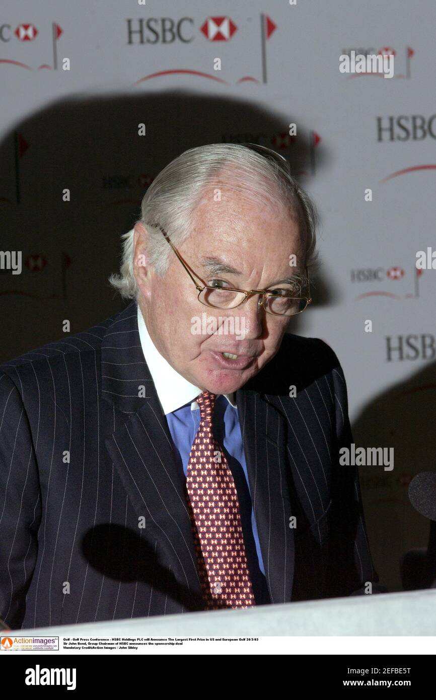 Hsbc group chairman sir john bond hi-res stock photography and images ...