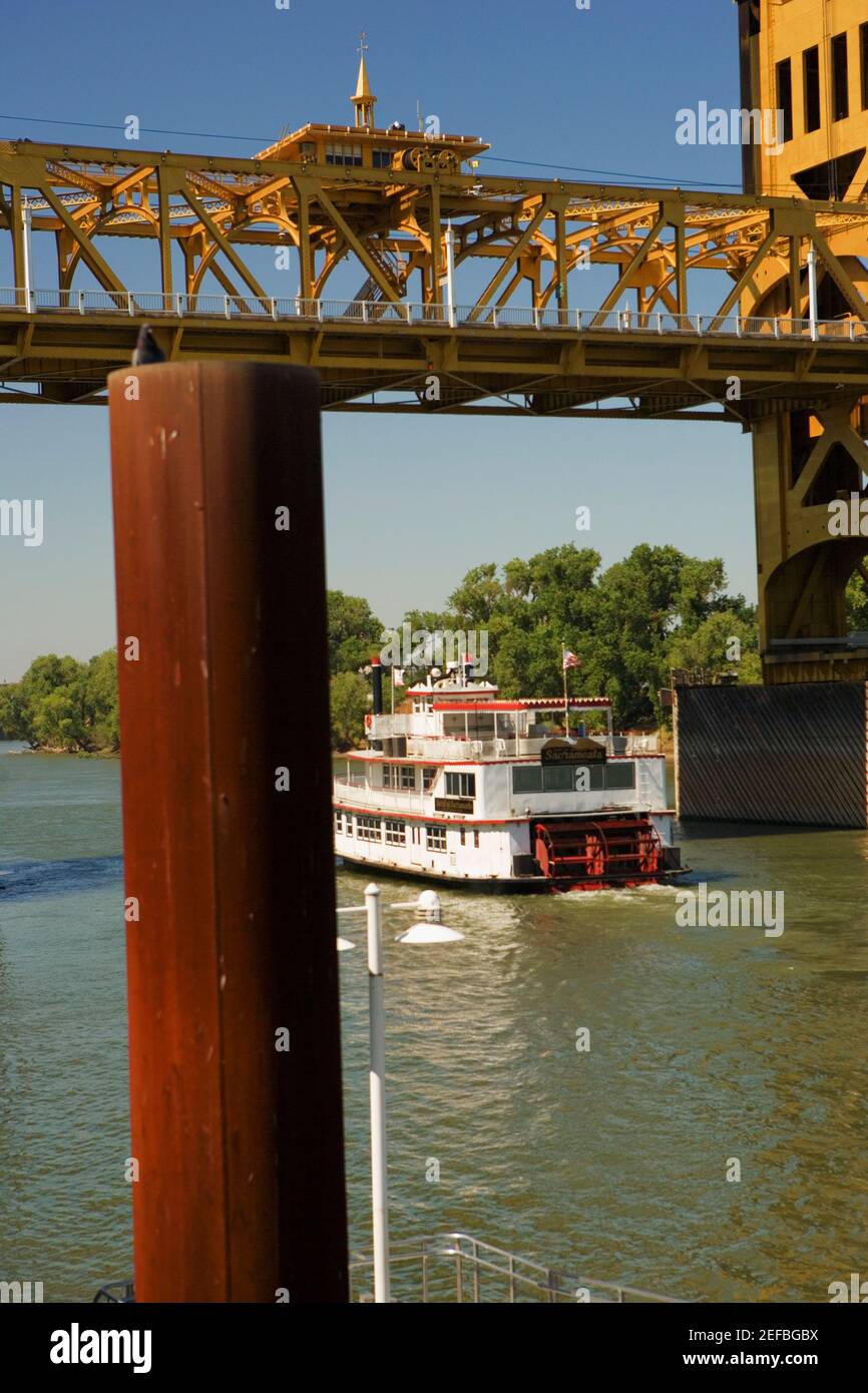 Paddle steamer in a river Stock Photo - Alamy