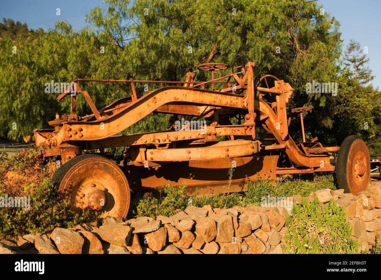 Ruined frame of a land vehicle Stock Photo - Alamy