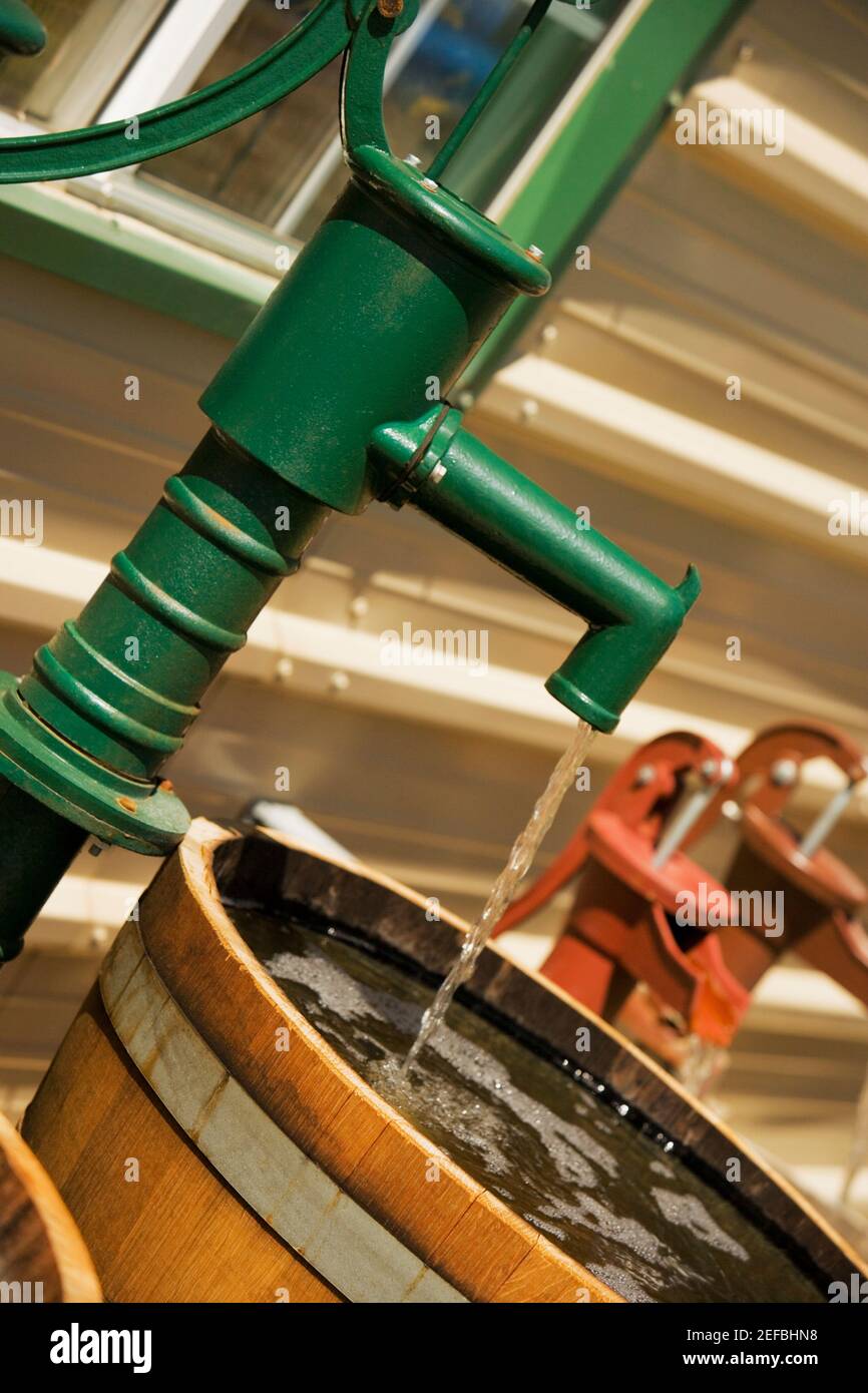 Water flowing through a water pump Stock Photo - Alamy