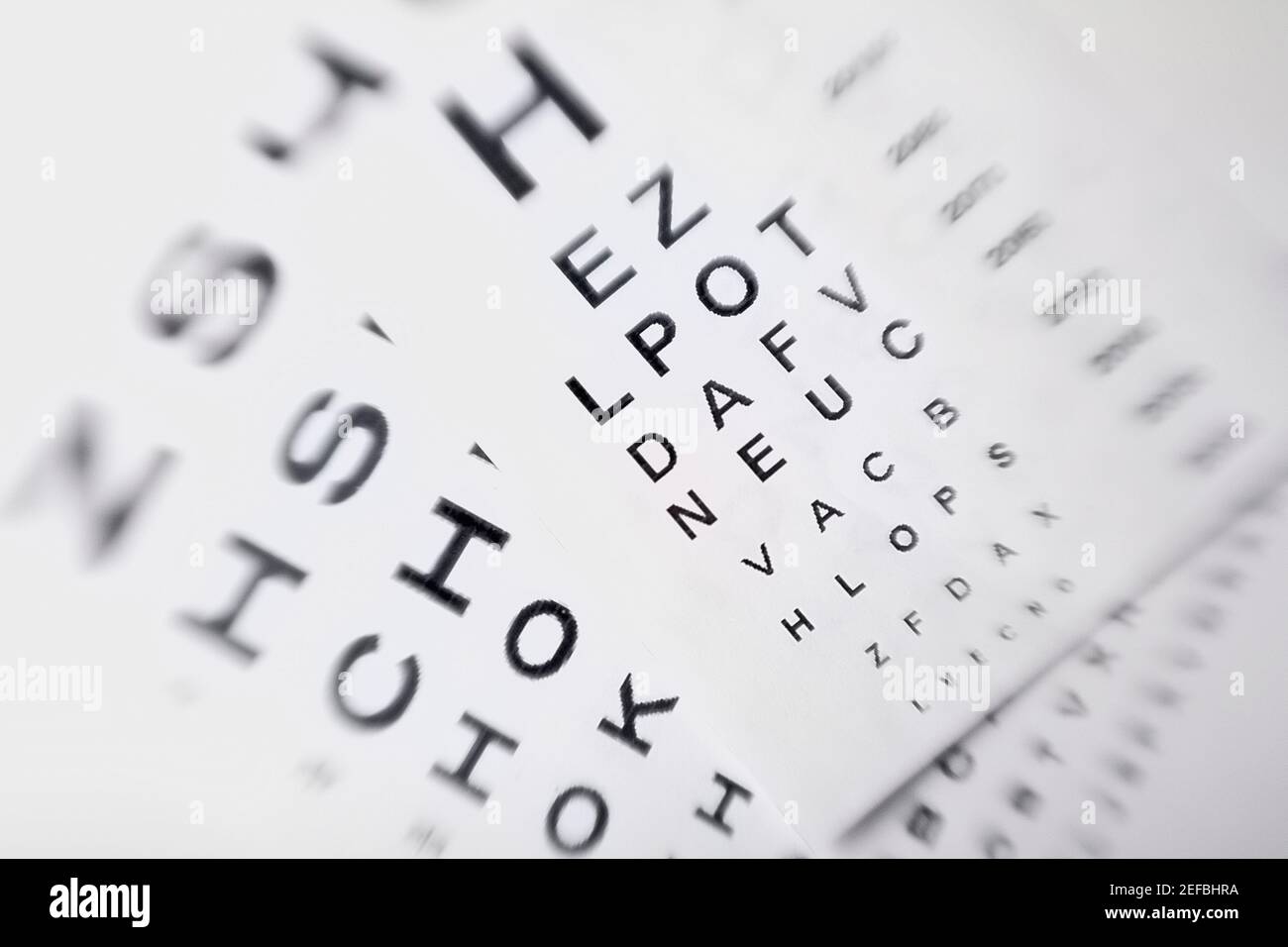 Close up of an eye chart Stock Photo - Alamy