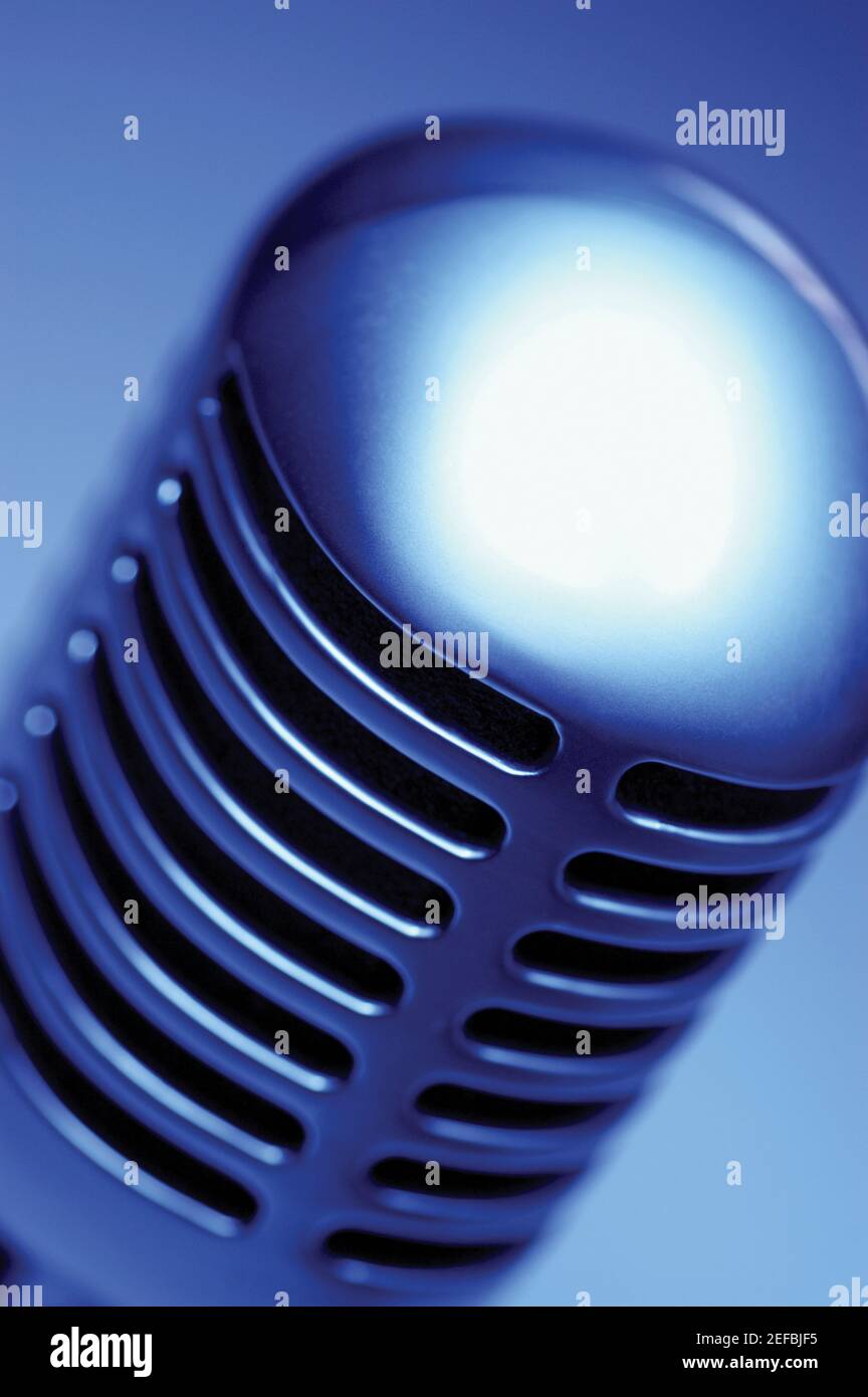 Extreme close-up of microphone Stock Photo - Alamy