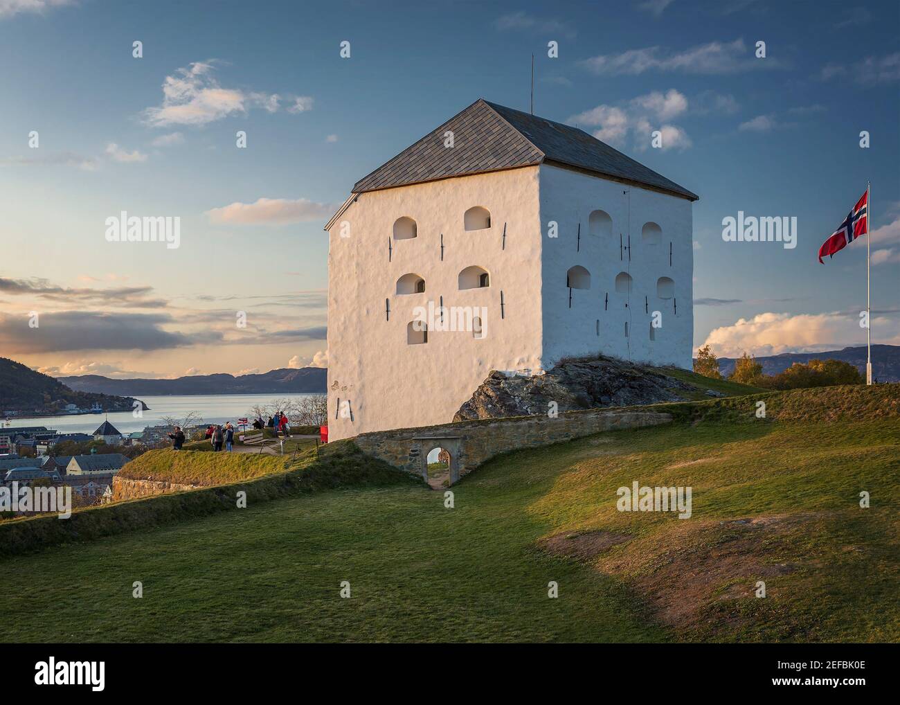 TRONDHEIM, NORWAY - May 13, 2019: Historical fortress of Kristiansten ...