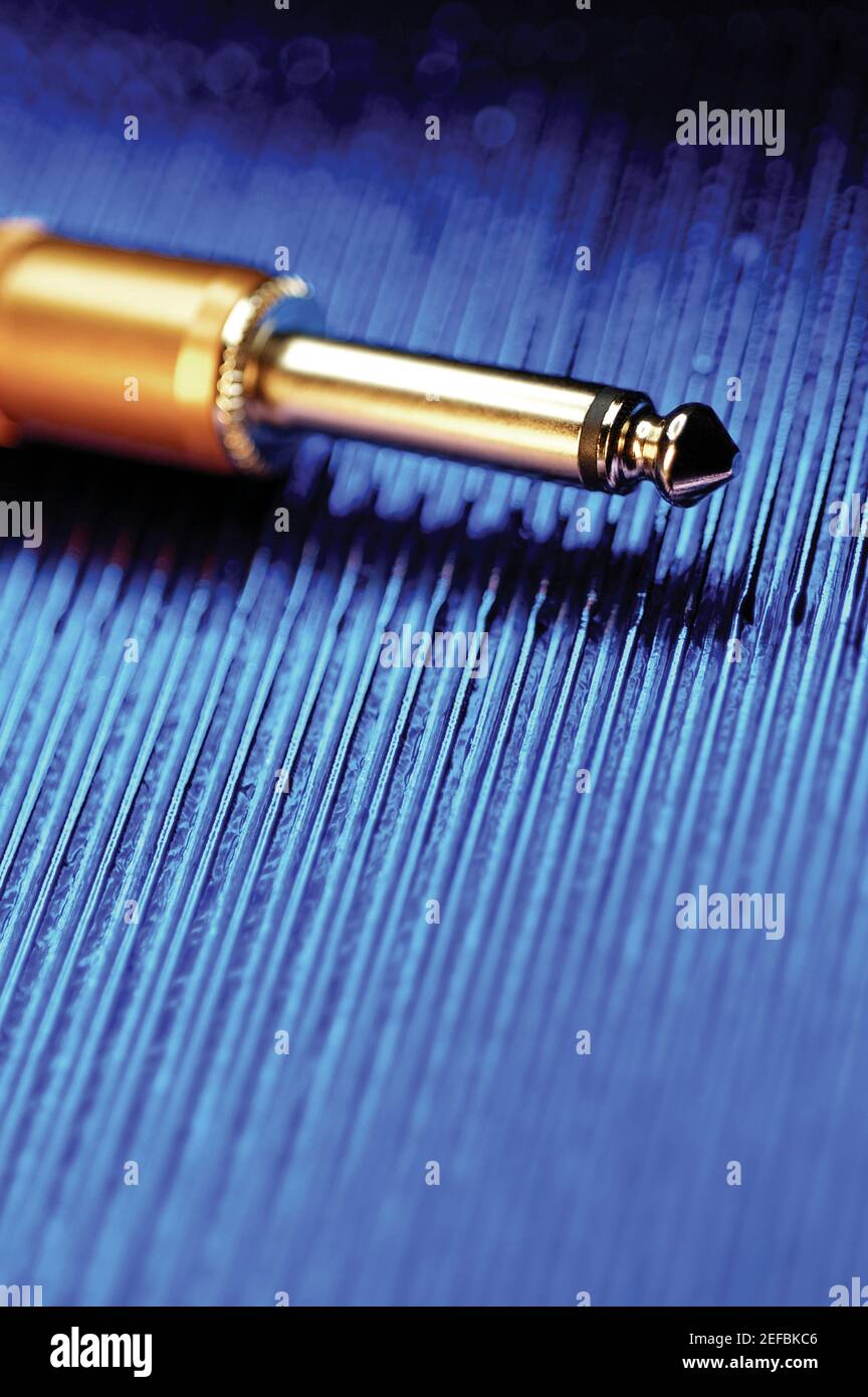 Close-up of audio plug Stock Photo - Alamy