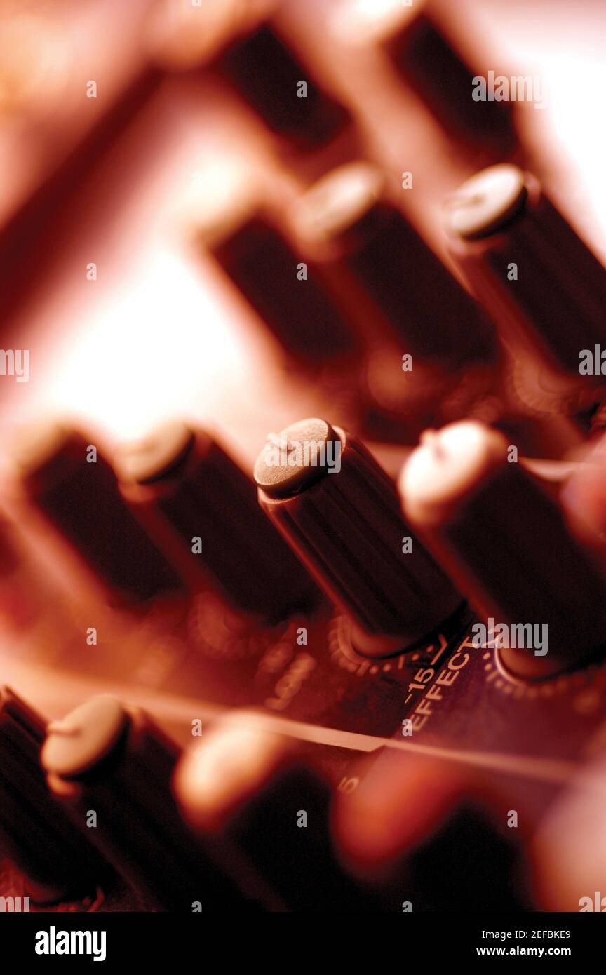 Sound mixer, extreme close-up Stock Photo - Alamy