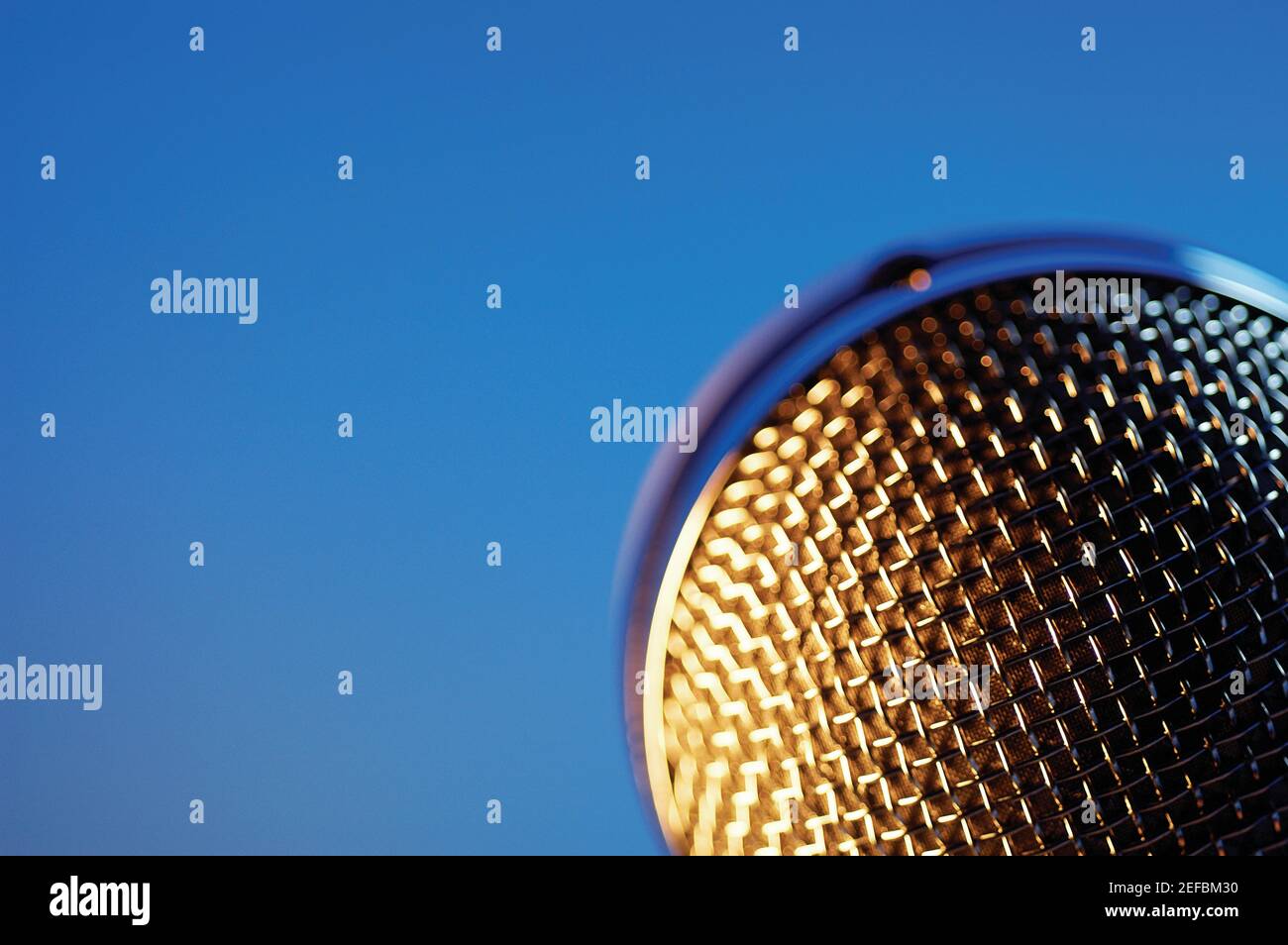 Extreme close-up of microphone Stock Photo - Alamy