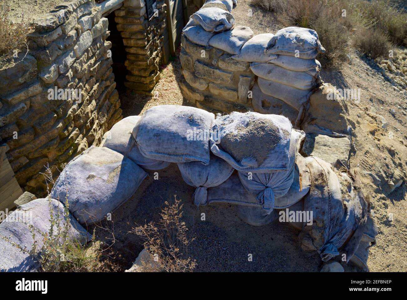 Reconstruction of a defensive position, named as George Orwell trench ...