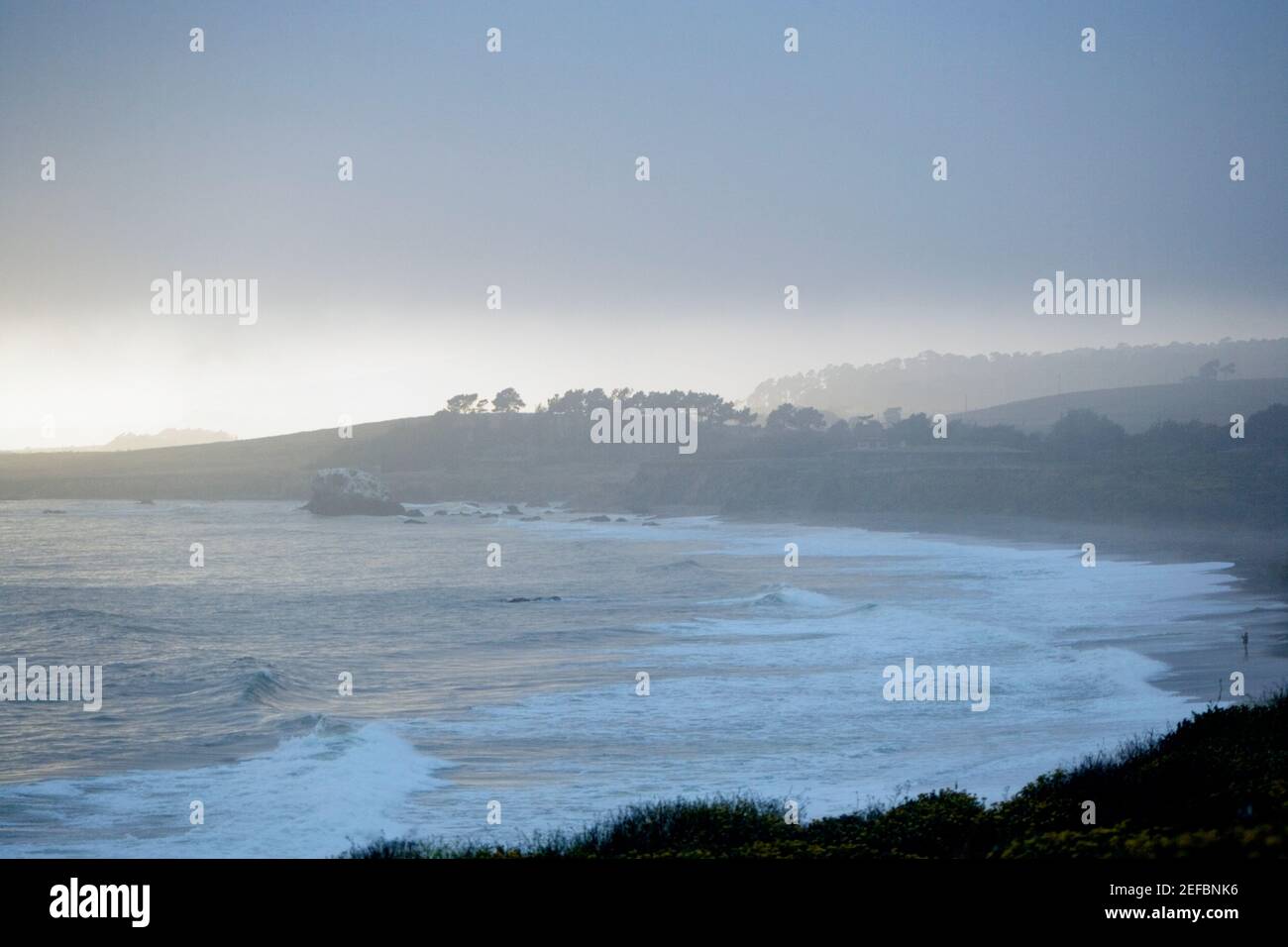 Sea at the hillside Stock Photo - Alamy