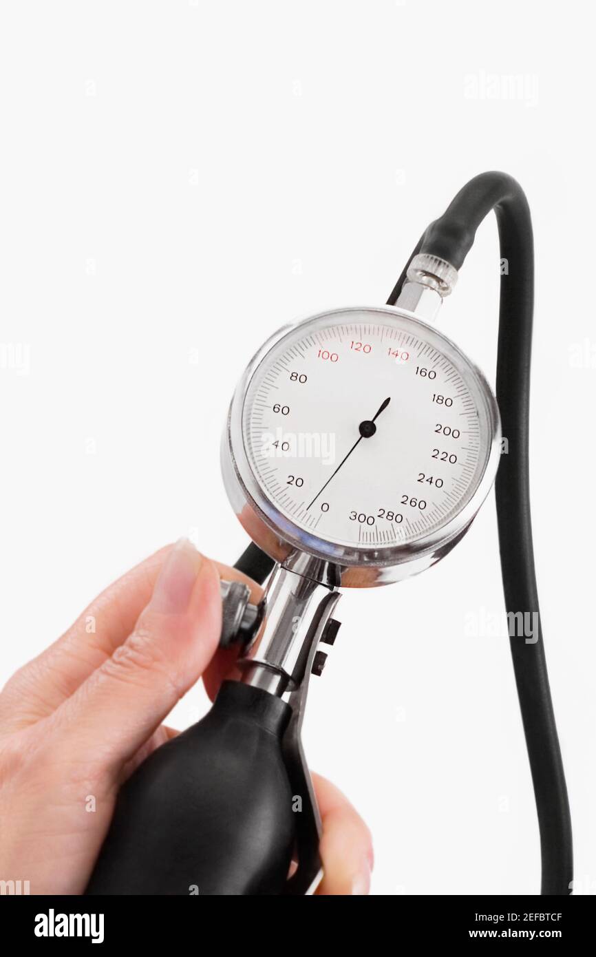 Close up hand holding blood gauge hi-res stock photography and images ...