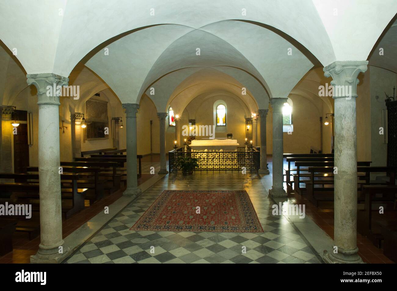 Europe, Italy, Emilia Romagna, Piacenza, Bobbio, the San Colombano Abbey, medieval monument ...