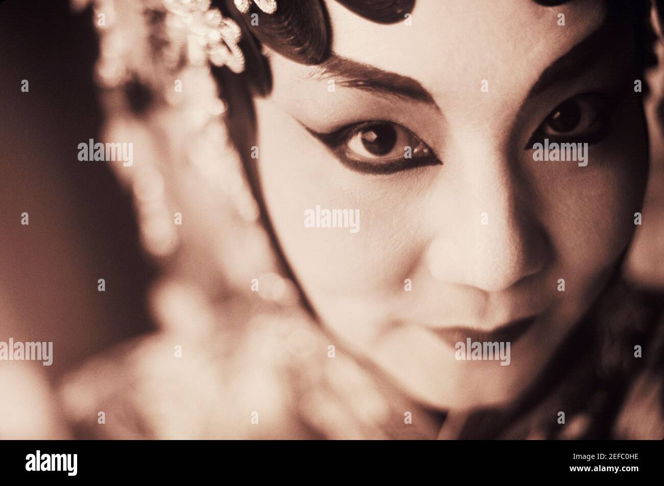 Portrait of a Chinese opera performer, Singapore Stock Photo - Alamy