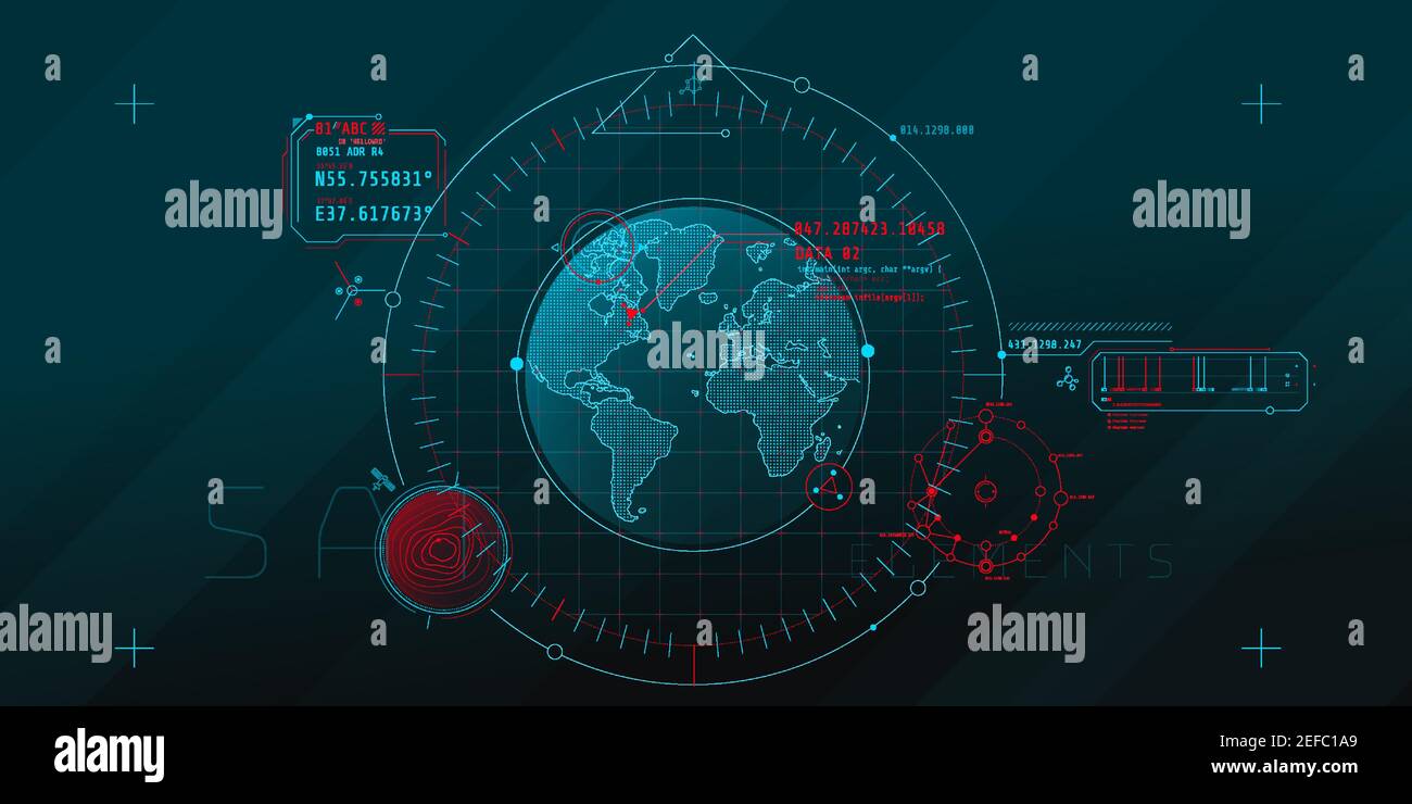 Design of a futuristic software interface for tracking an object on the ...