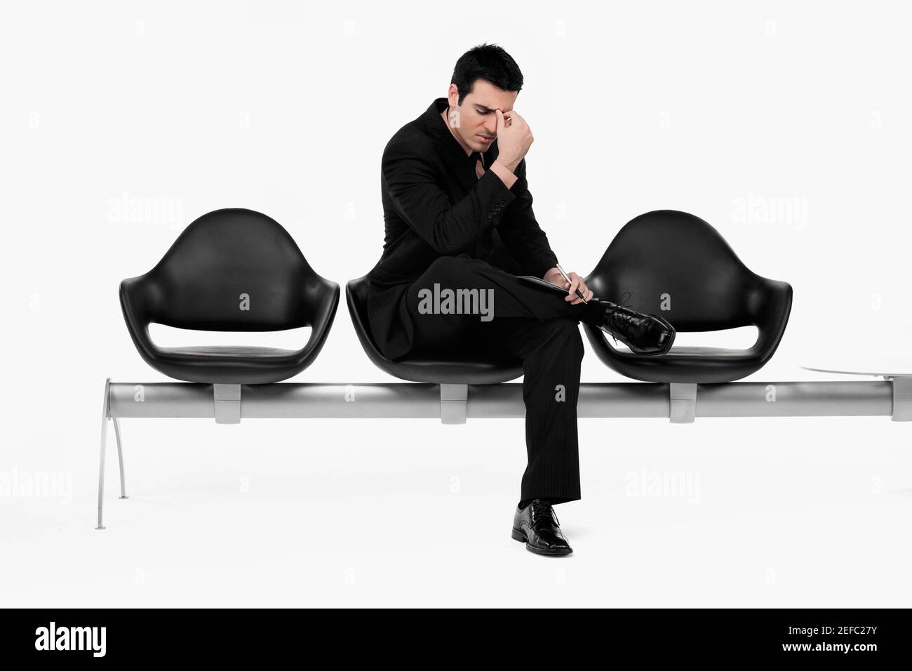 Stressed thoughtful man thinking Cut Out Stock Images & Pictures - Alamy