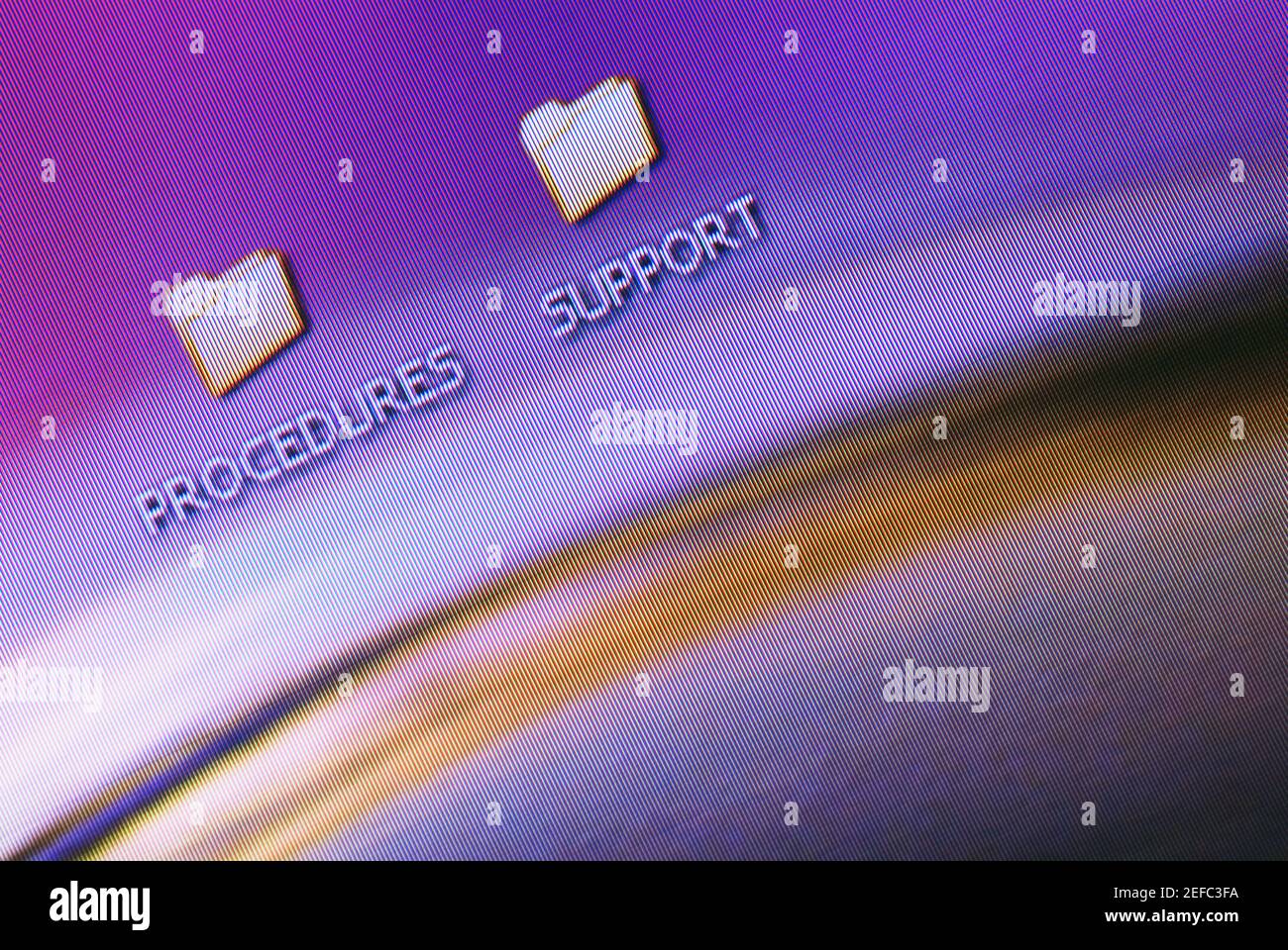 Close-up of computer icons on a visual screen Stock Photo - Alamy