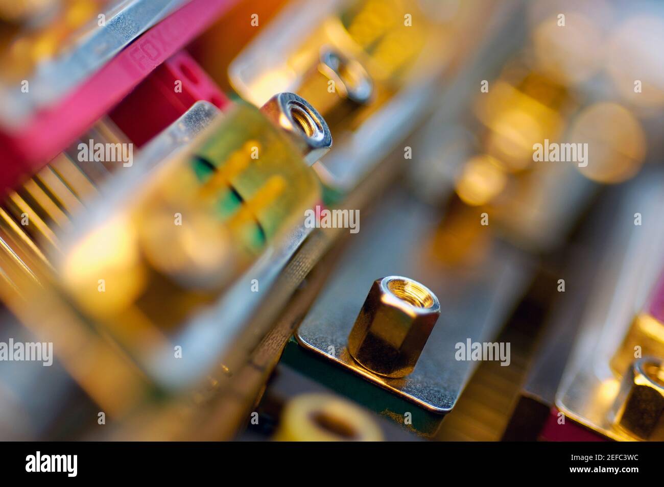 Close-up of a nut on a circuit board Stock Photo - Alamy