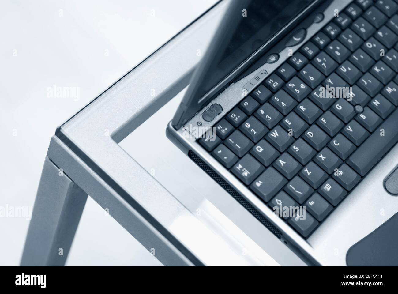 High angle view of a laptop Stock Photo - Alamy